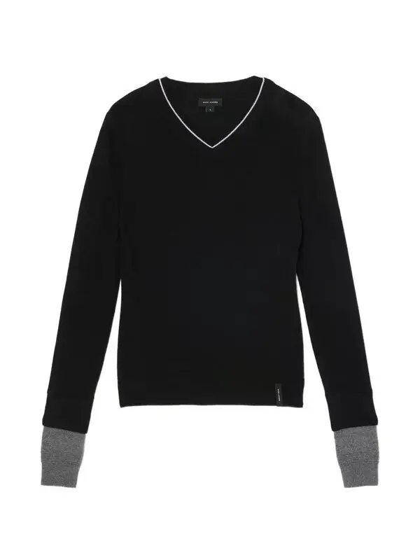 Marc Jacobs Layered V-neck Sweater - Black