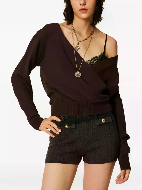 TWINSET Viscose-blend Crossover Jumper
