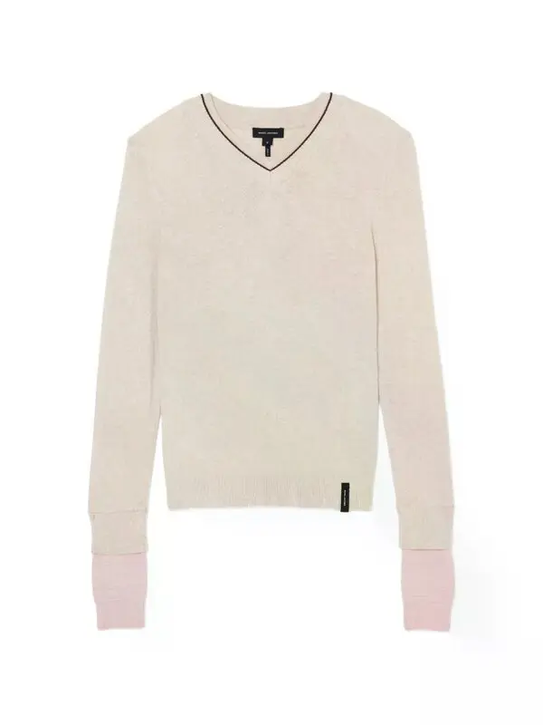 Marc Jacobs Layered-sleeve V-neck Sweater