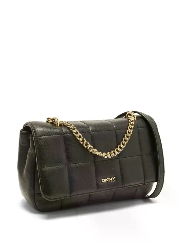 Dkny Quilted Leather Shoulder Bag - Black