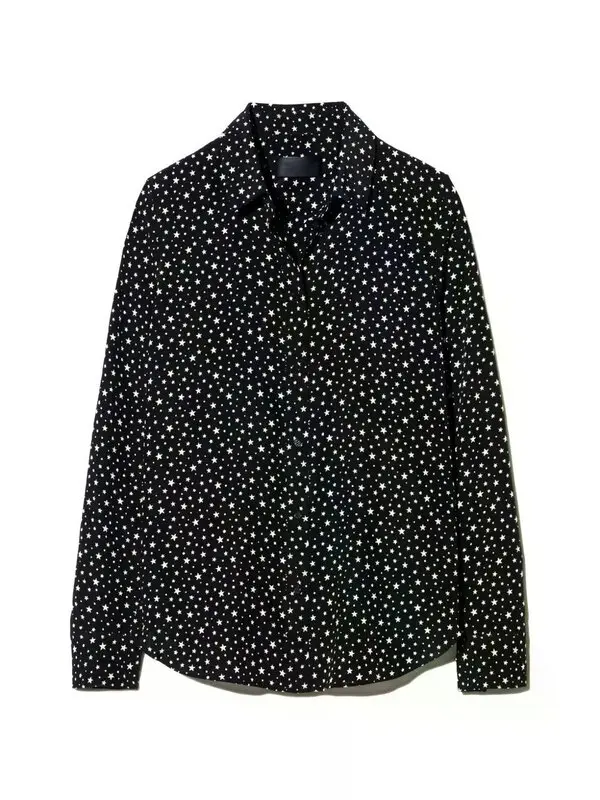 NILI LOTAN Gaia Star-print Shirt - Black