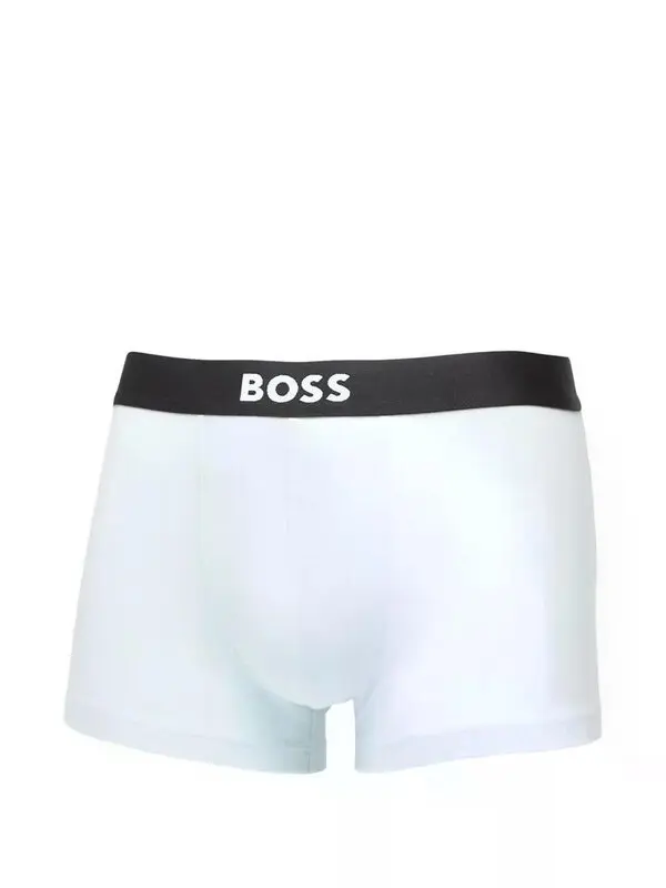 Hugo Three-pack Of Stretch-cotton Trunks With Logo Waistbands