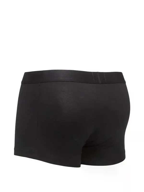 Hugo Three-pack Of Stretch-cotton Trunks With Logo Waistbands