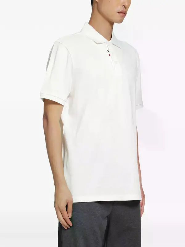 Moncler Logo Cotton-piquet Polo Shirt - White