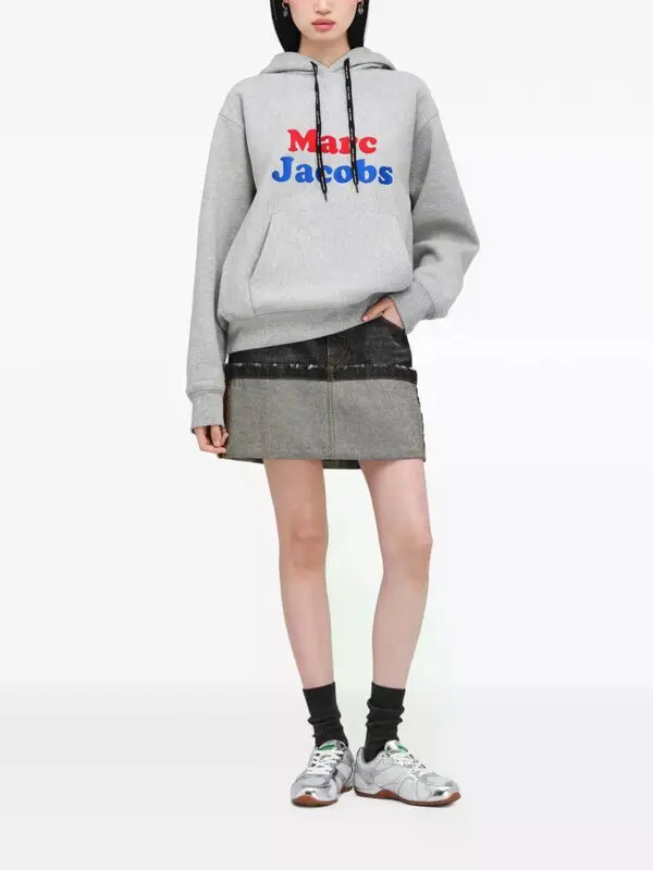Marc Jacobs Logo-embroidered Hoodie - Grey