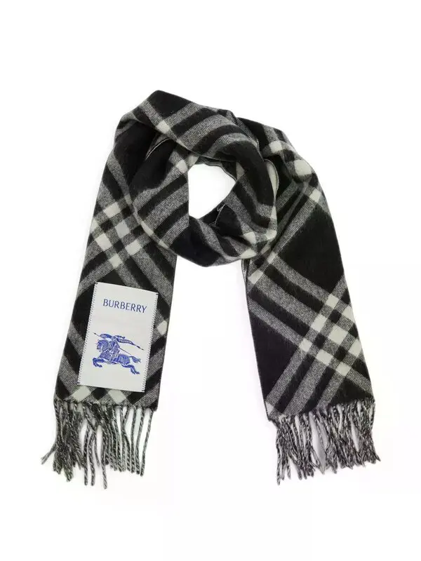 Burberry Cashmere Fringed Scarf