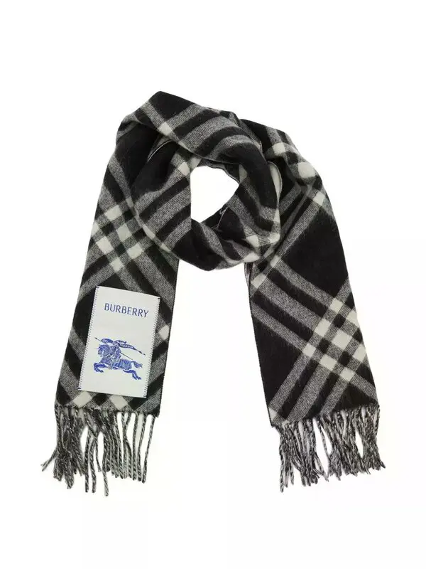 Burberry Cashmere Fringed Scarf