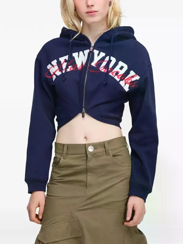 Marc Jacobs Cropped Logo-print Hoodie