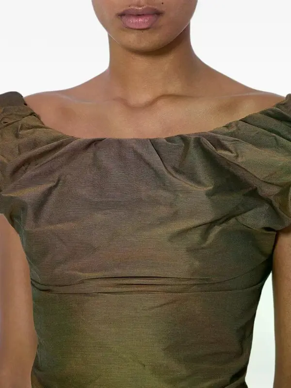 VIVIENNE WESTWOOD Ruched Off-shoulder Top - Brown