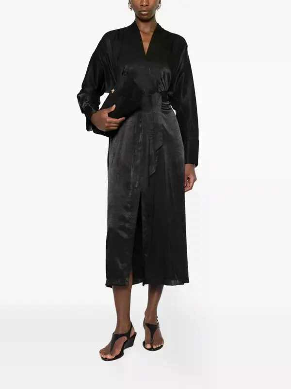 Dixie Wrap-style Belted Midi Dress