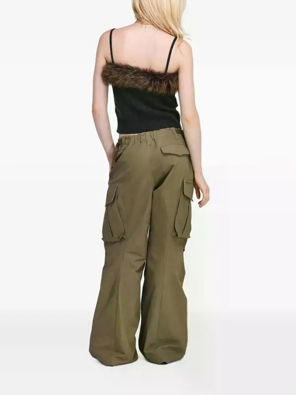 Marc Jacobs Faux Fur-trimmed Tank Top - Grey