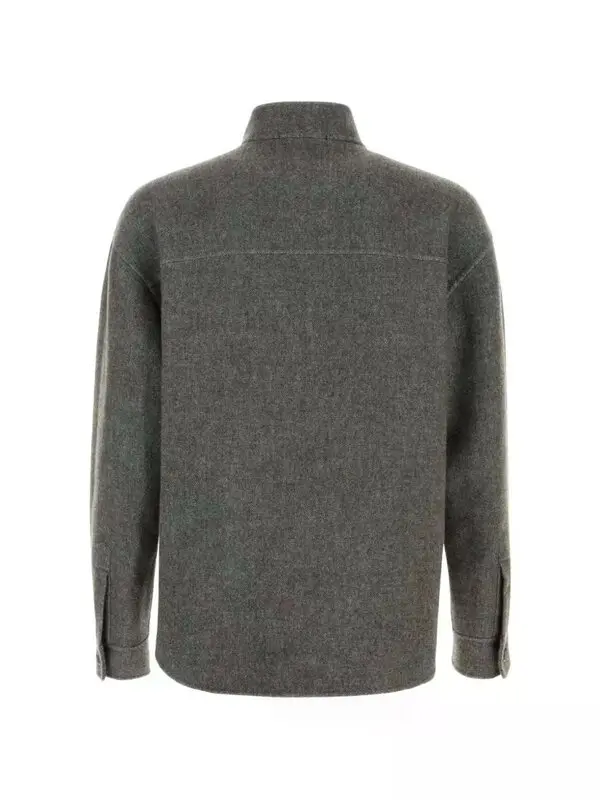 Giorgio Armani High-neck Patch-pocket Overshirt