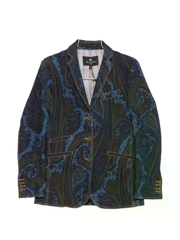 Etro Paisley Print Denim Jacket