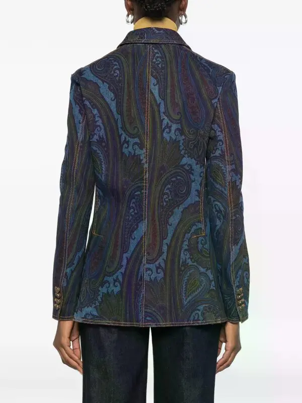 Etro Paisley Print Denim Jacket