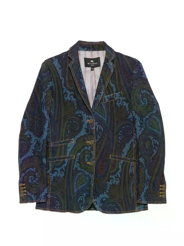 Etro Paisley Print Denim Jacket