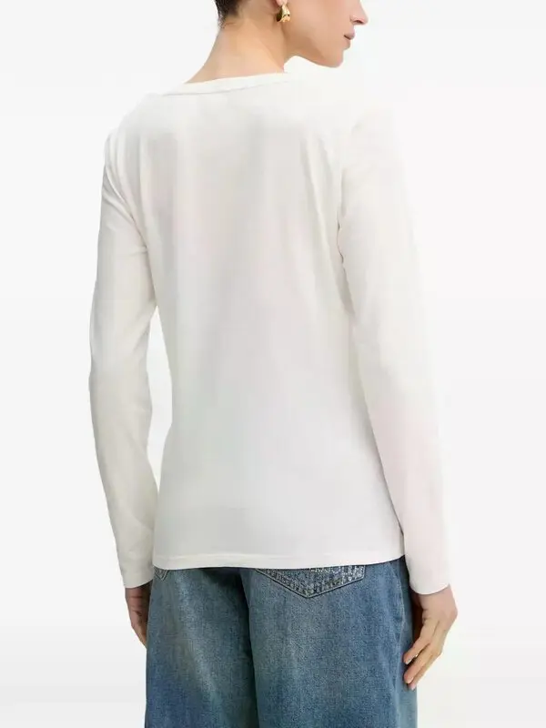 Liu Jo Logo-embellished V-neck T-shirt