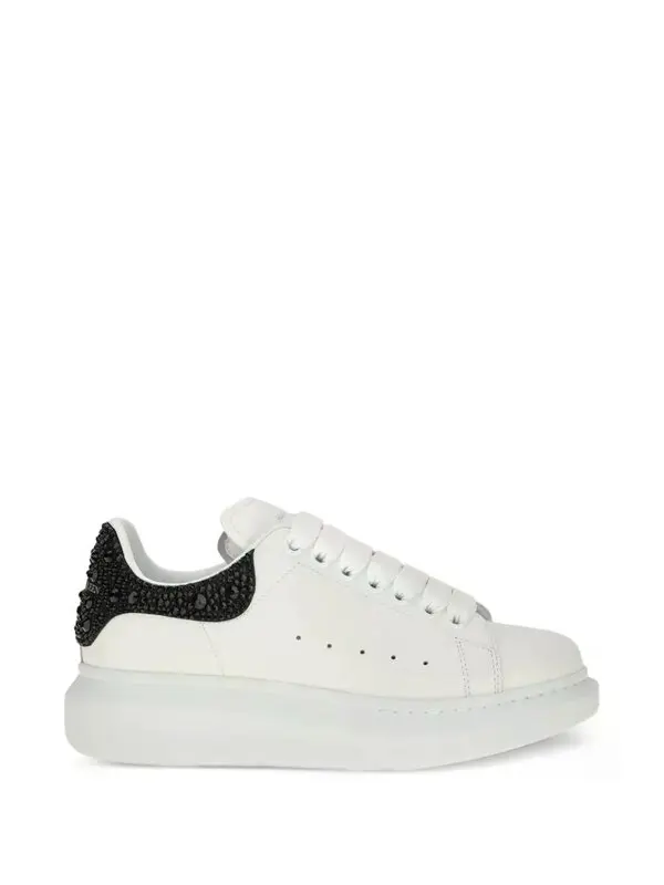 Alexander McQueen Crystal-embellished Leather Sneakers