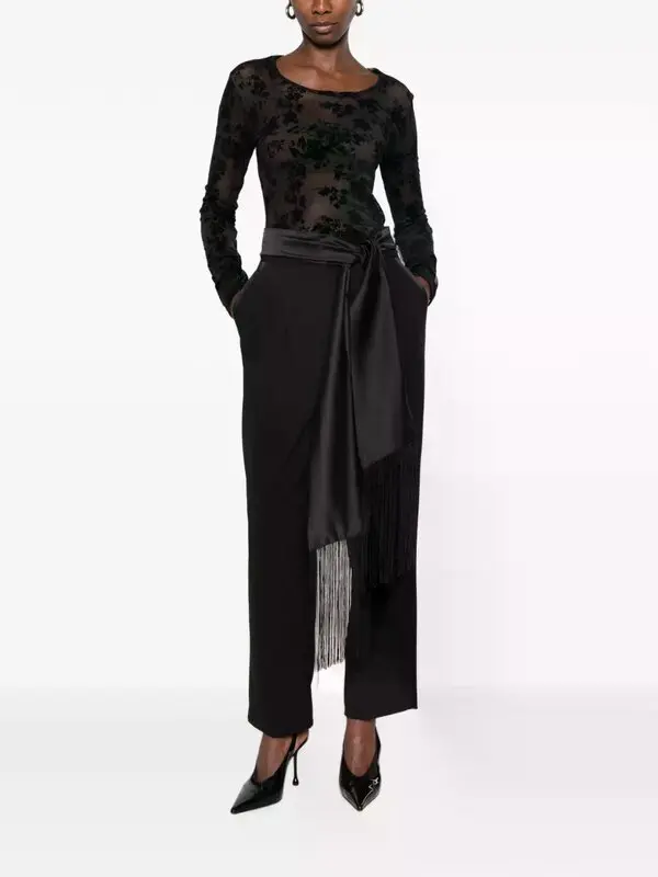 Imperial Floral-devoré Long-sleeve Top