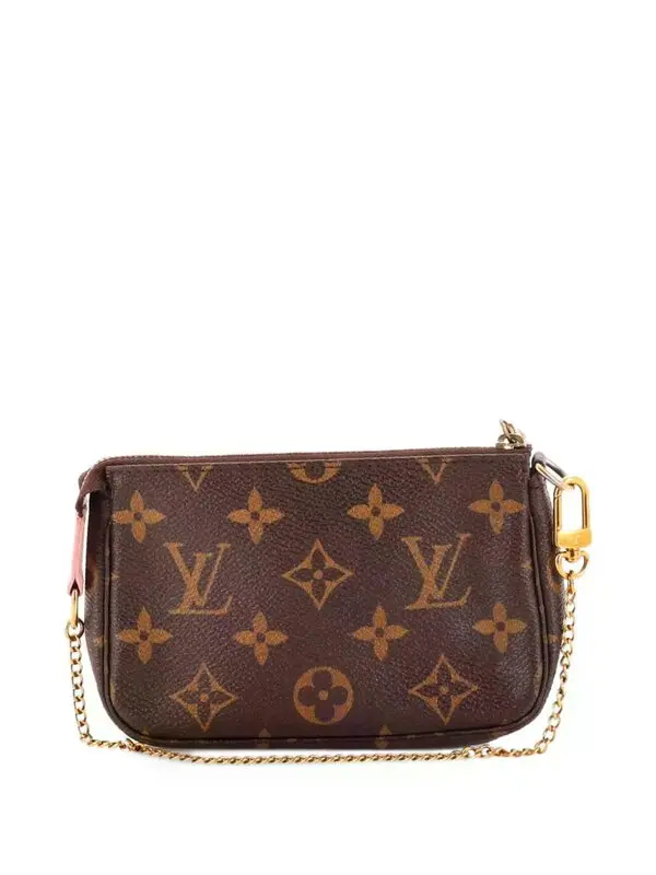 LOUIS VUITTON Monogram Canvas Mini Clutch Bag - Brown