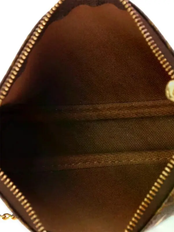 LOUIS VUITTON Monogram Canvas Mini Clutch Bag - Brown