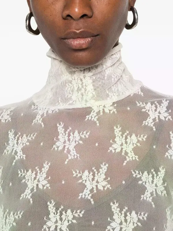 Imperial Lace Roll-neck Top