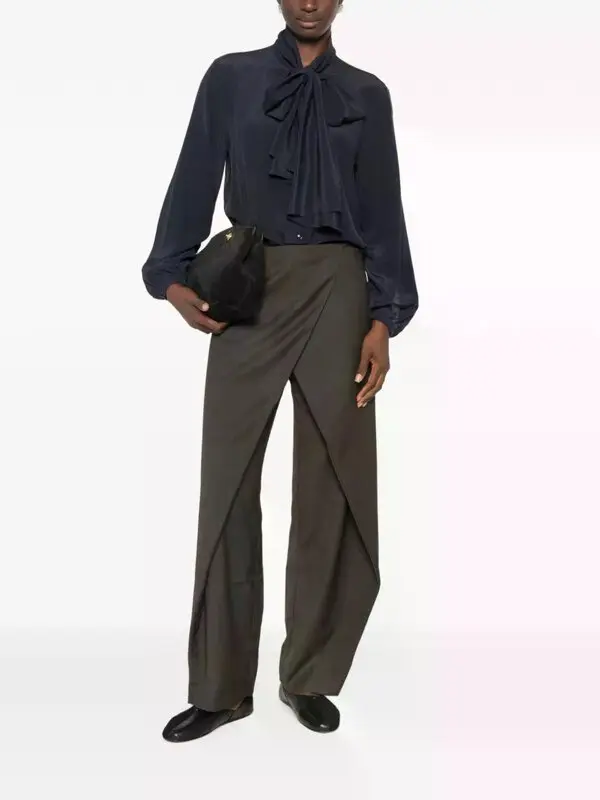 Marella Pussy-bow Silk Shirt