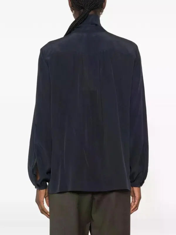Marella Pussy-bow Silk Shirt