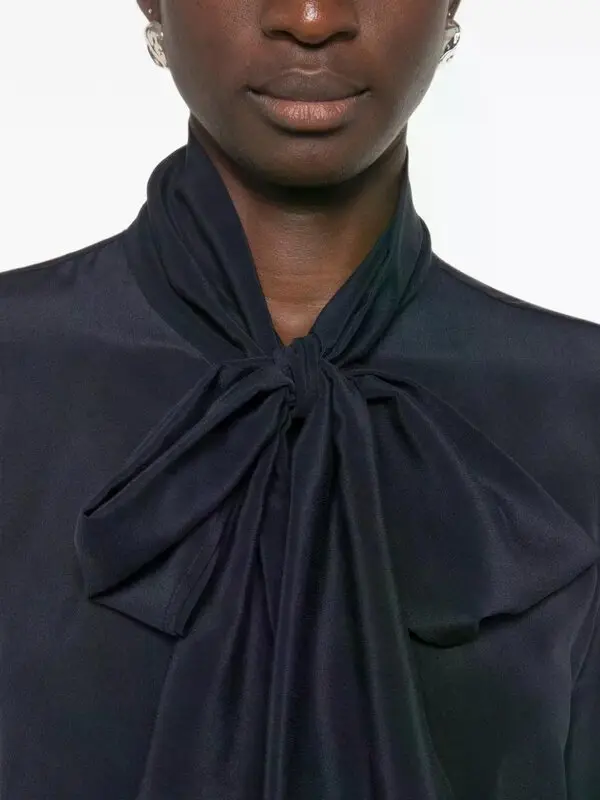 Marella Pussy-bow Silk Shirt