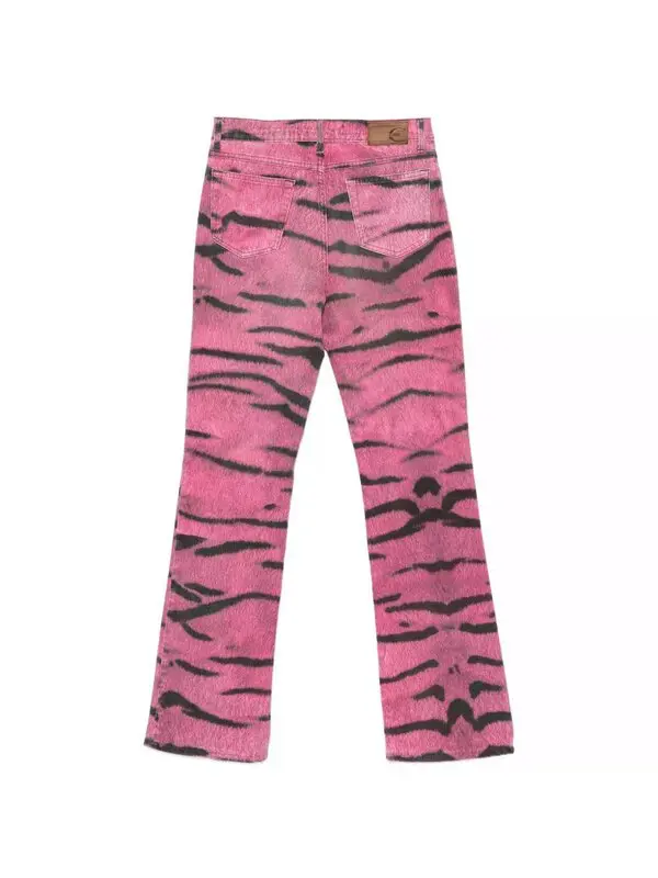 Roberto Cavalli 1990s Tiger-print Jeans