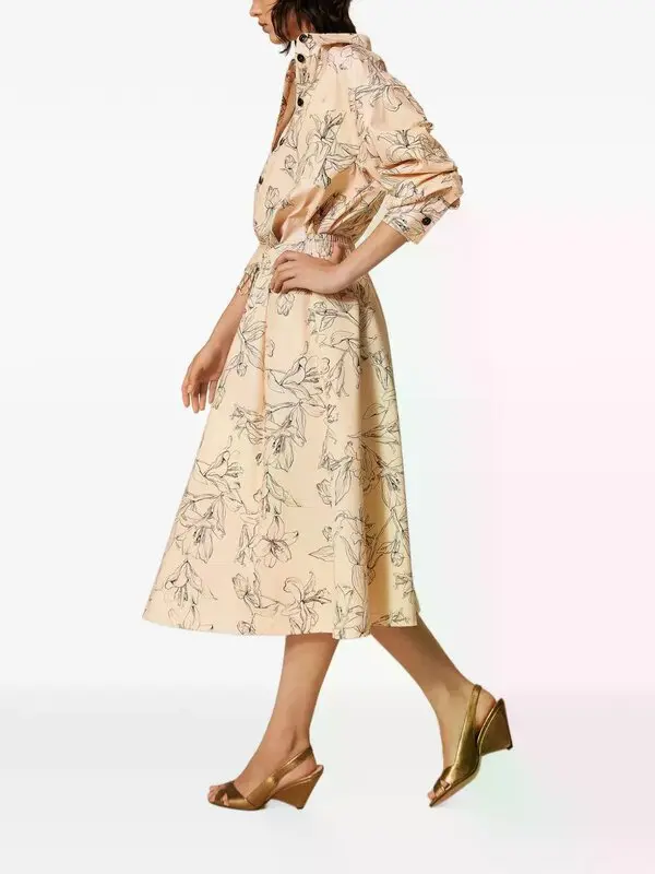 TWINSET Midi Bull Skirt With Floral Print