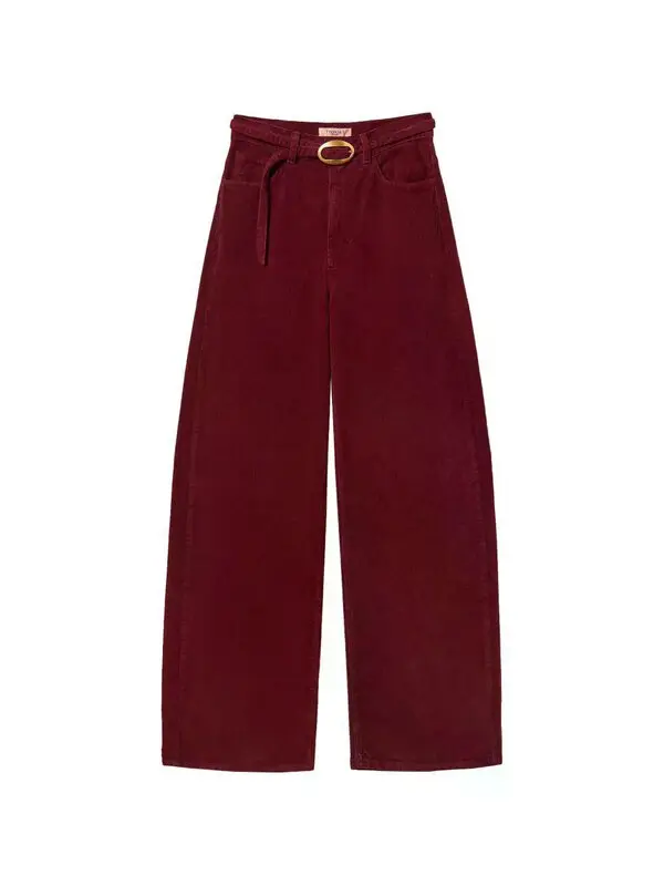 TWINSET Balloon Corduroy Trousers - Red