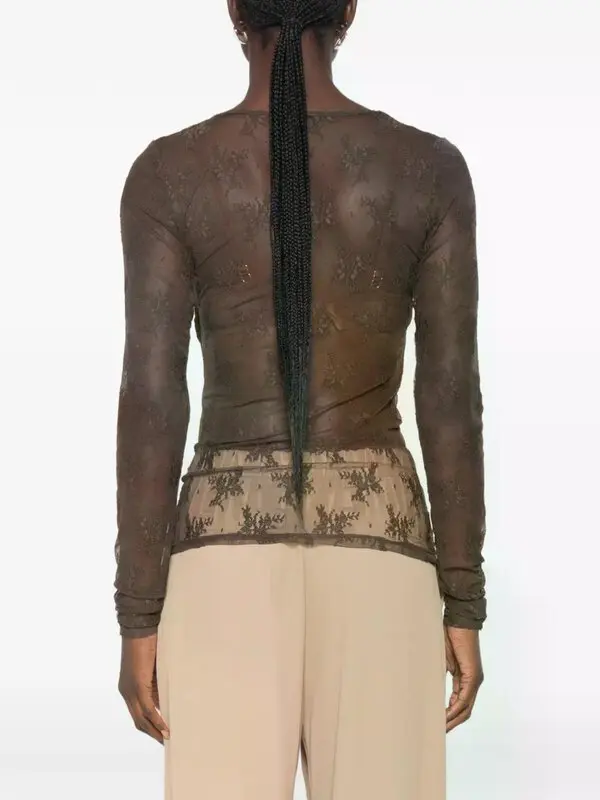 Imperial Floral-lace Long-sleeve Top