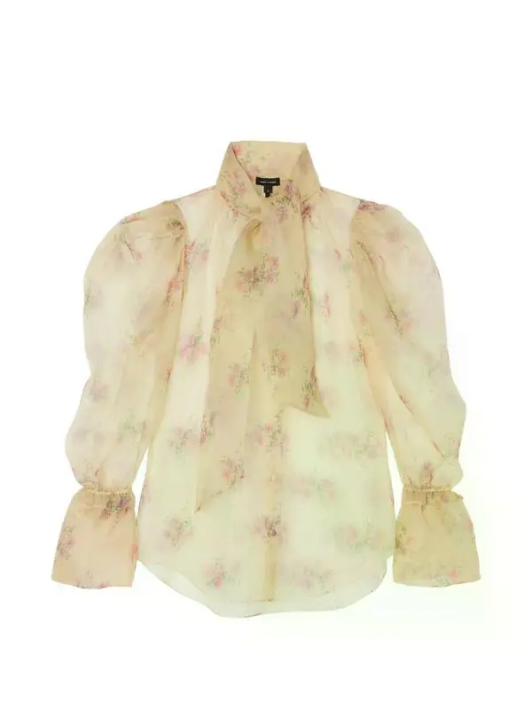 Marc Jacobs Floral Organza Puff Blouse