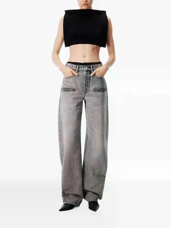 Alexander Wang Silk Brief Float Jeans - Grey