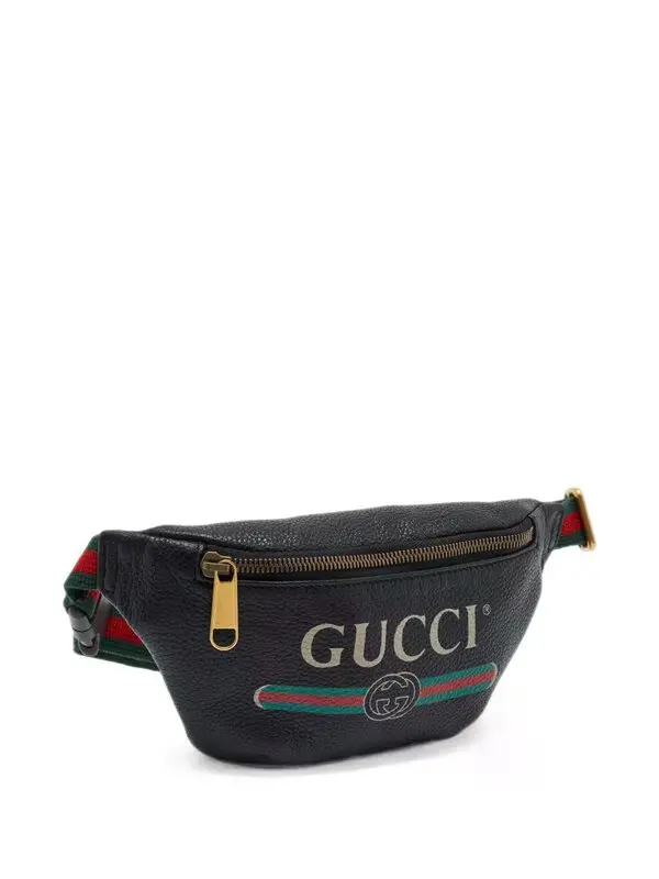 Gucci Logo Web Belt Bag - Black