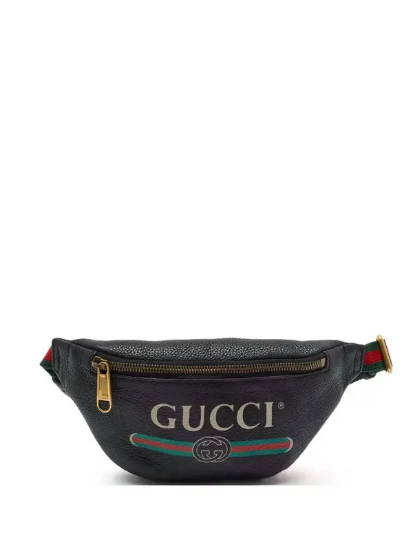 Gucci Logo Web Belt Bag - Black