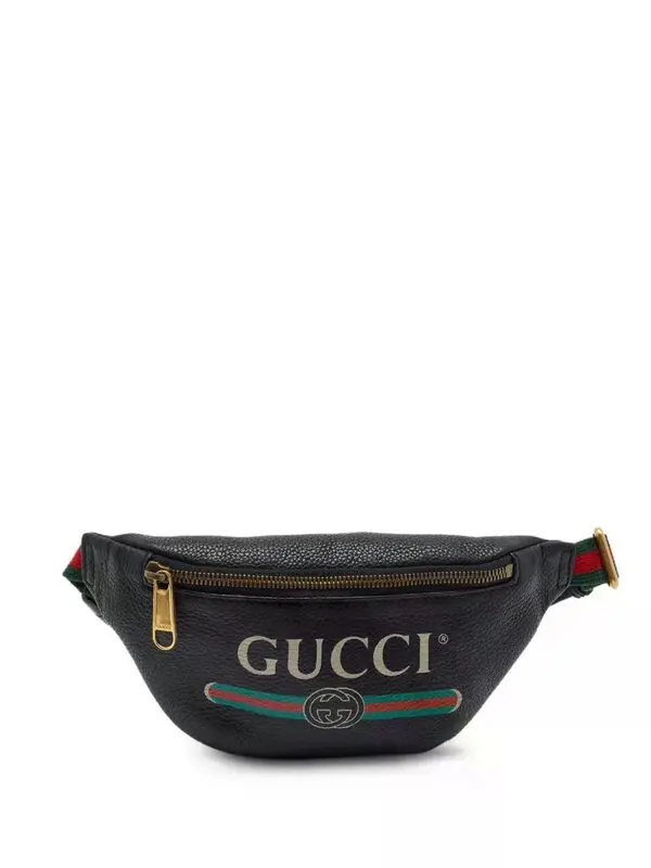 Gucci Logo Web Belt Bag - Black