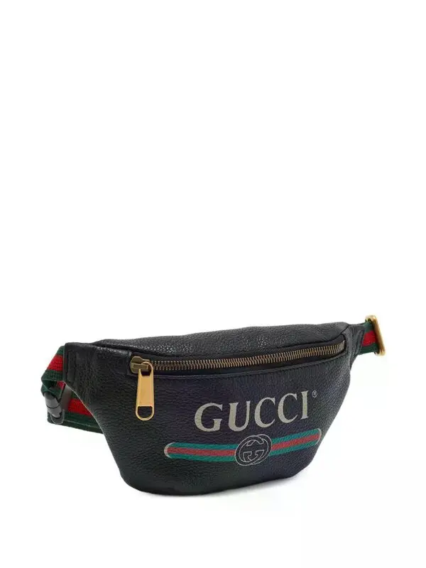 Gucci Logo Web Belt Bag - Black
