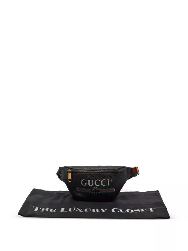 Gucci Logo Web Belt Bag - Black