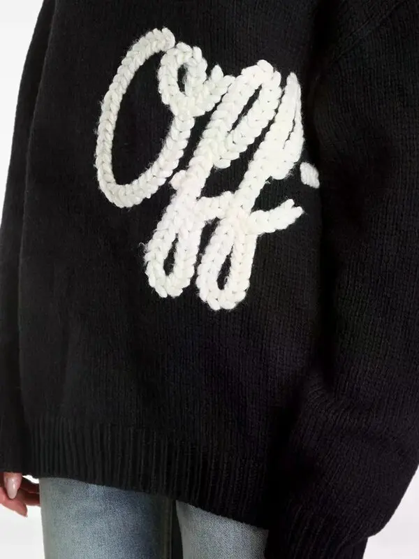 Off-White Embroidered Script-logo Sweater