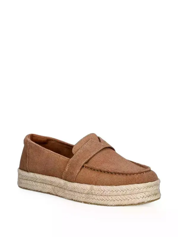 Toms Blakely Suede Platform Espadrilles - Brown