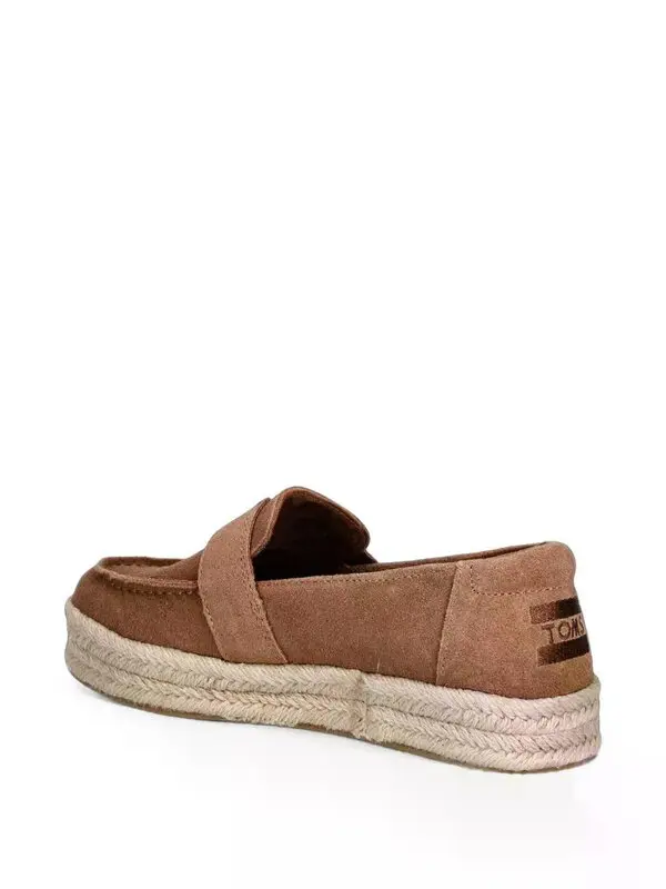 Toms Blakely Suede Platform Espadrilles - Brown