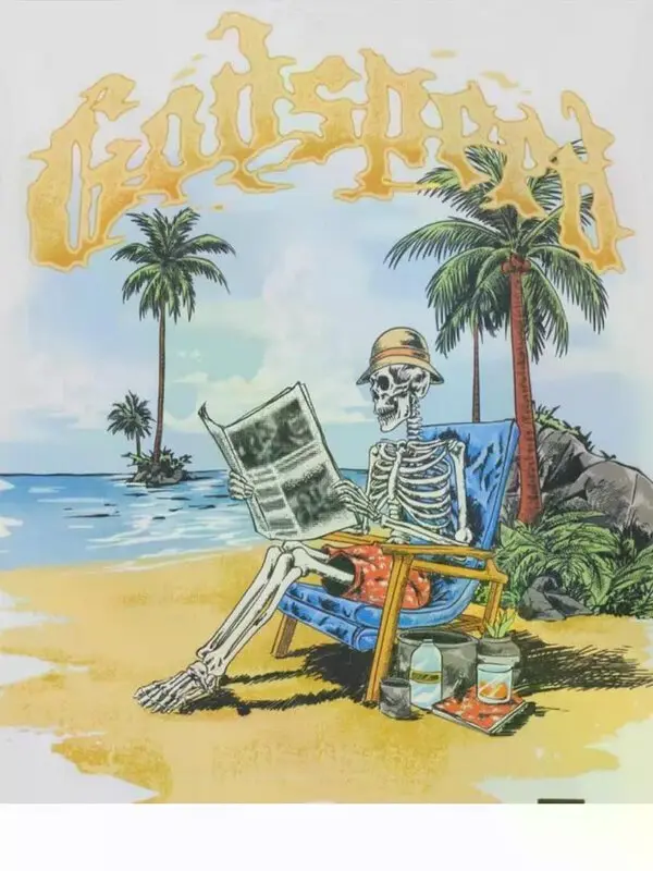 GODSPEED Skeleton Beach Ii Graphic-print T-shirt