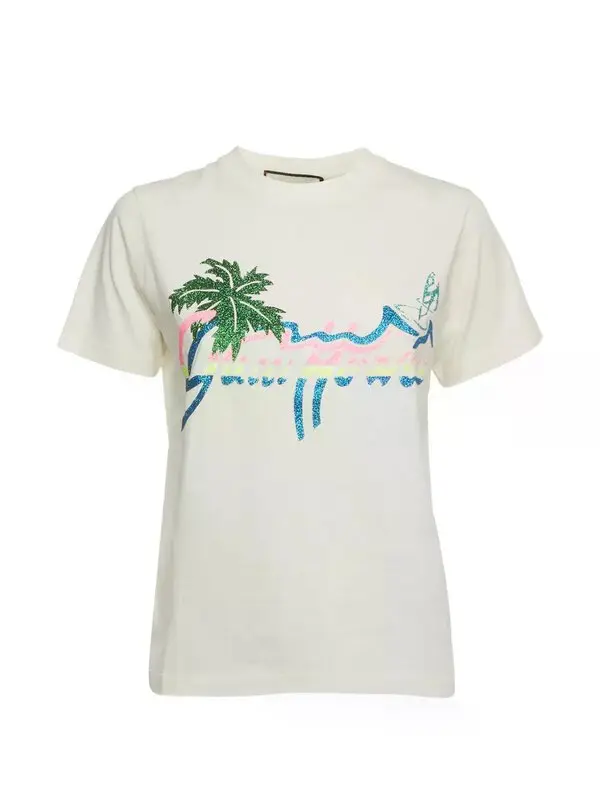 Gucci Printed Short-sleeve T-shirt - Neutrals