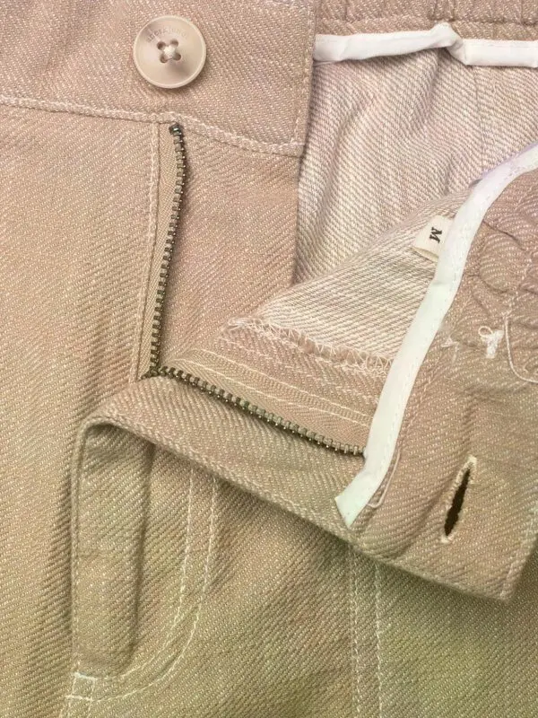 ANERKJENDT Cotton Slub Drawstring Patch-pocket Shorts - Neutrals