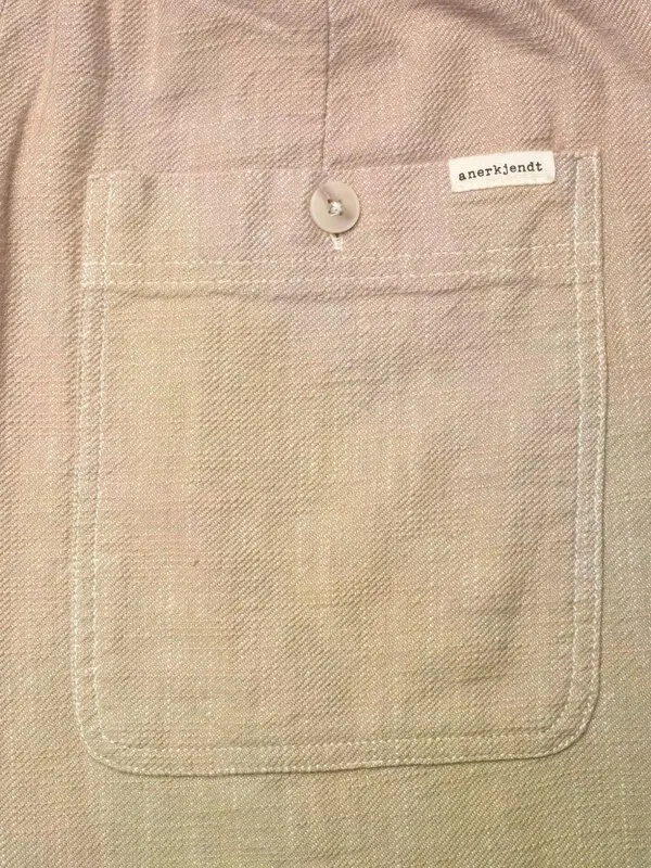 ANERKJENDT Cotton Slub Drawstring Patch-pocket Shorts