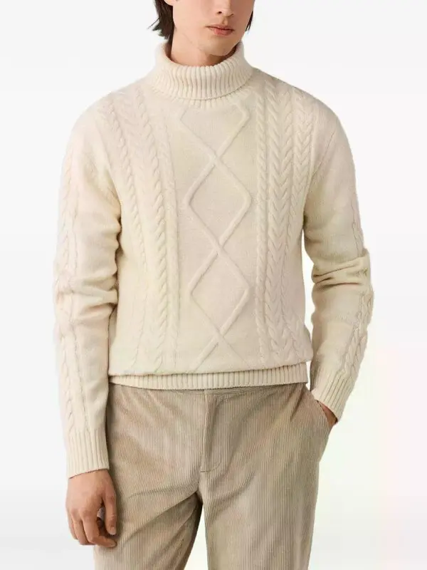 HACKETT LONDON Argyle Cable-knit Knit