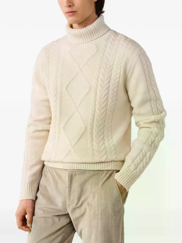 HACKETT LONDON Argyle Cable-knit Knit