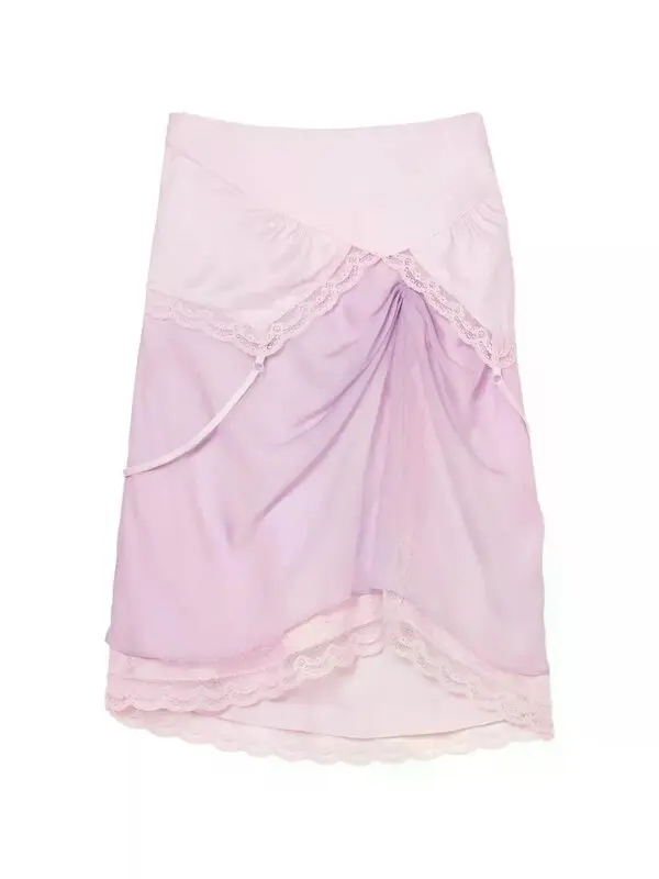 Marc Jacobs Layered Satin Slip Midi Skirt
