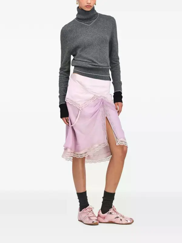 Marc Jacobs Layered Satin Slip Midi Skirt